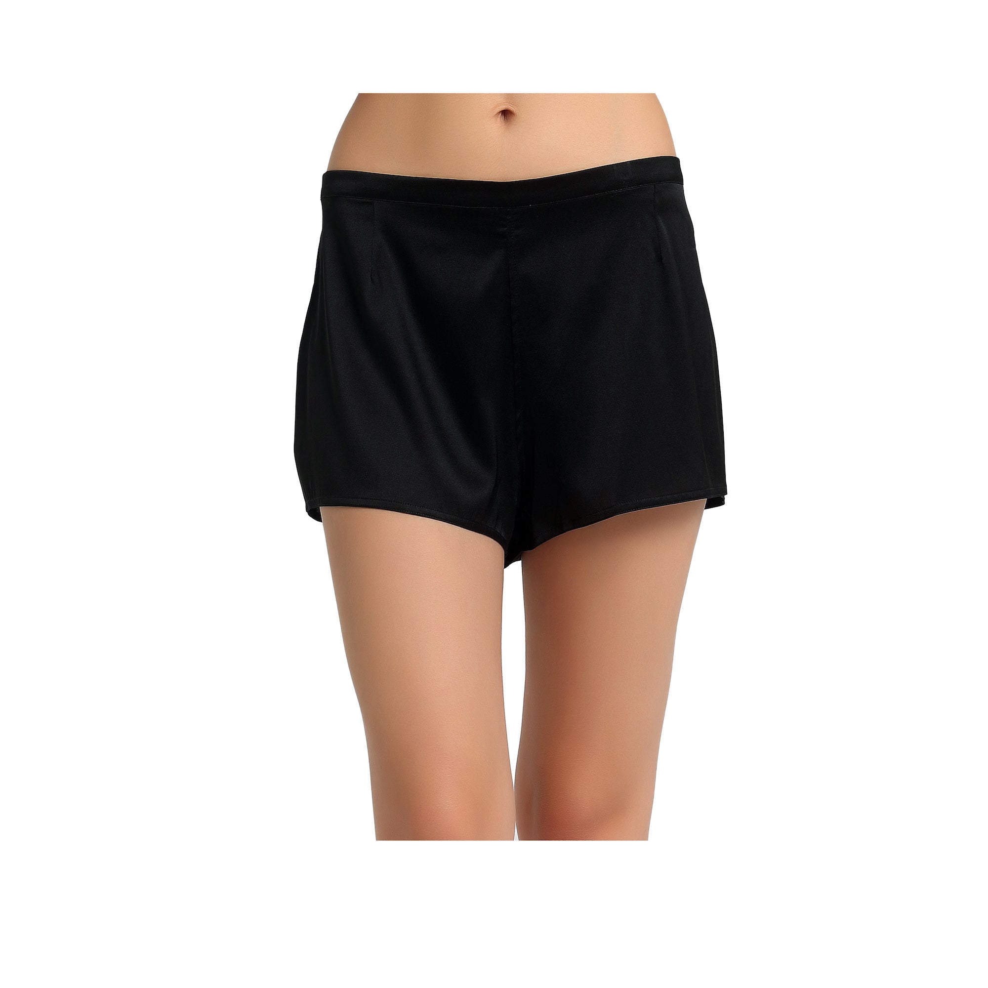 Black Silk French Knicker Boxers | Jasmine Silk